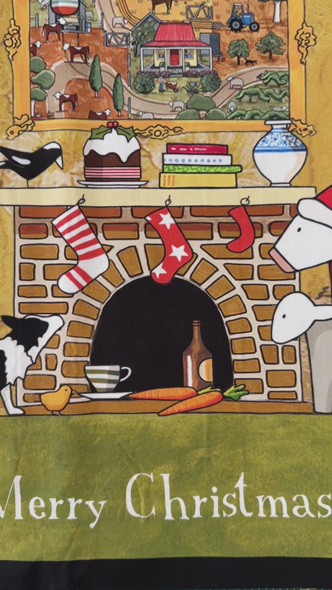 Christmas In Australia Fabric - Red Tractor Designs - Panels – ART ...